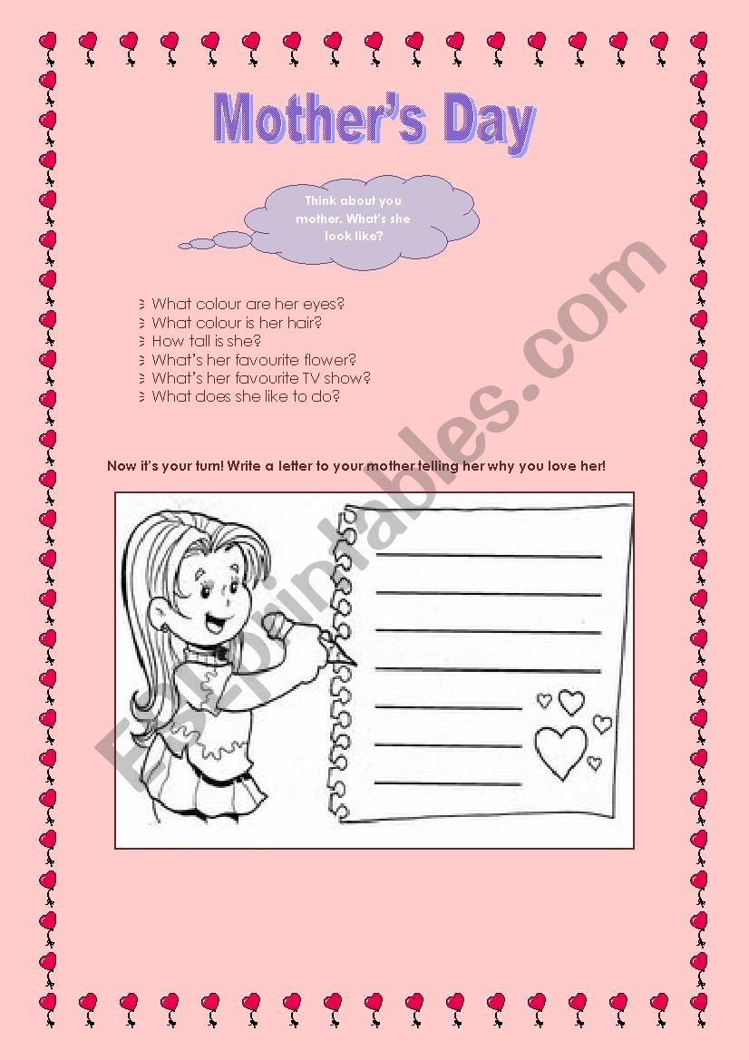 Mother´s Day - ESL worksheet by Parrera