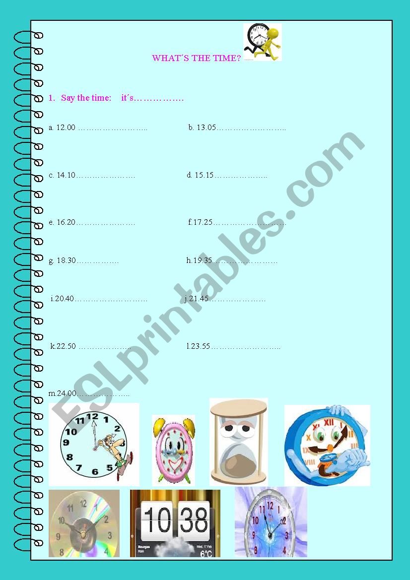 English worksheets: What´s the time´