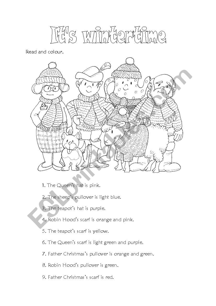 It´s Wintertime - ESL worksheet by Krümel