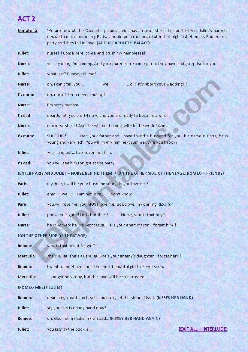 Play Scripts Romeo And Juliet