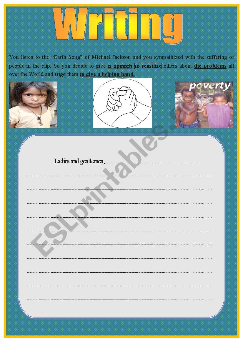 writing N°3 for 9th formers - ESL worksheet by Manoula.H