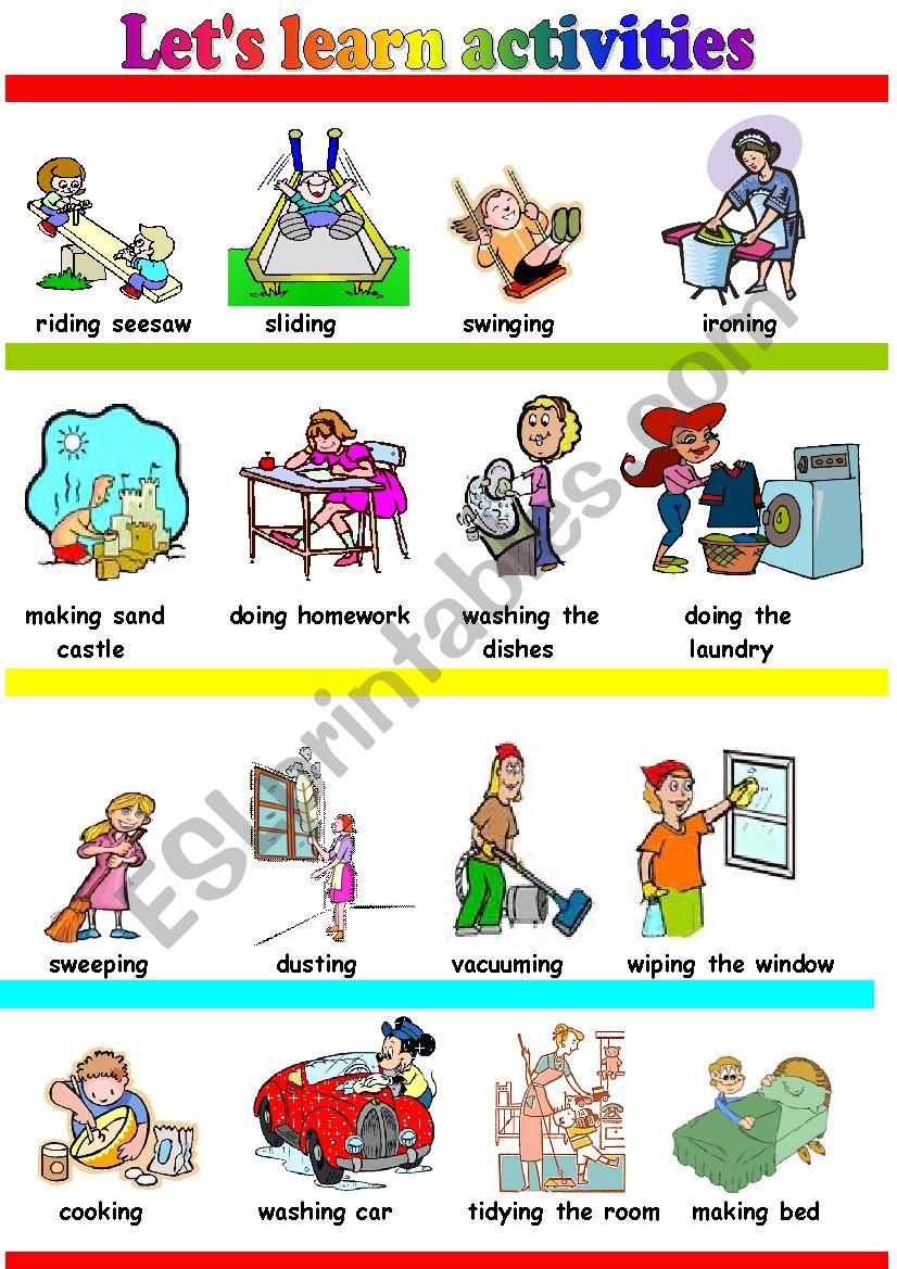 let´s learn activities:) - ESL worksheet by busraes