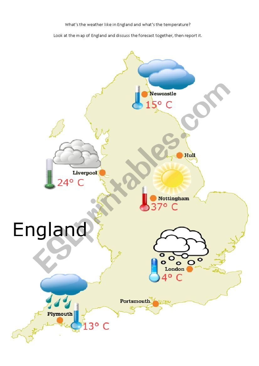 What´s the weather like in England - ESL worksheet by dav7hamid