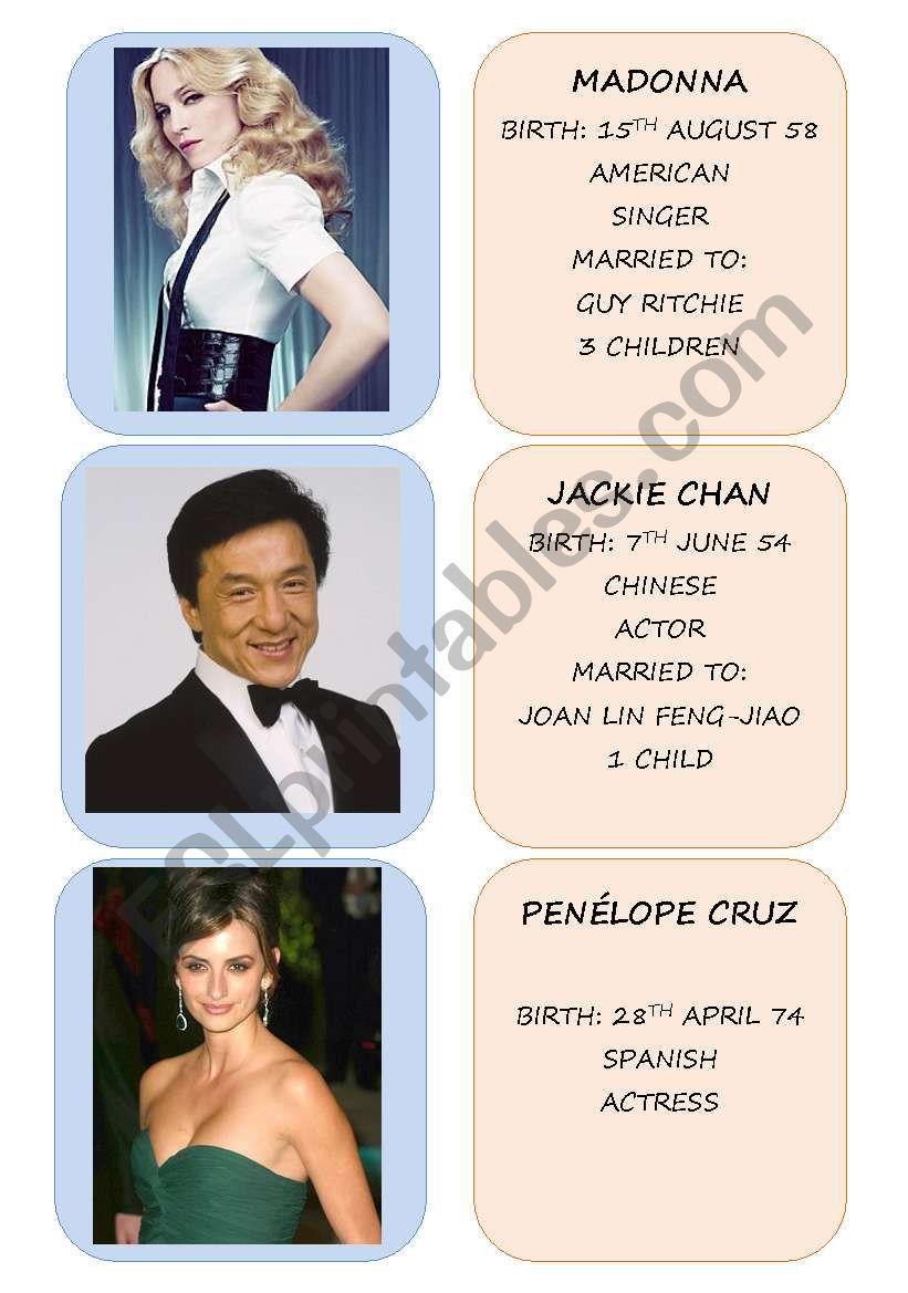 Who´s who? 7 (out of 7, so far) - ESL worksheet by Mguida