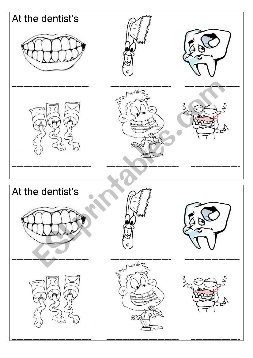 At the dentist´s - ESL worksheet by erikaspc@hotmail.com