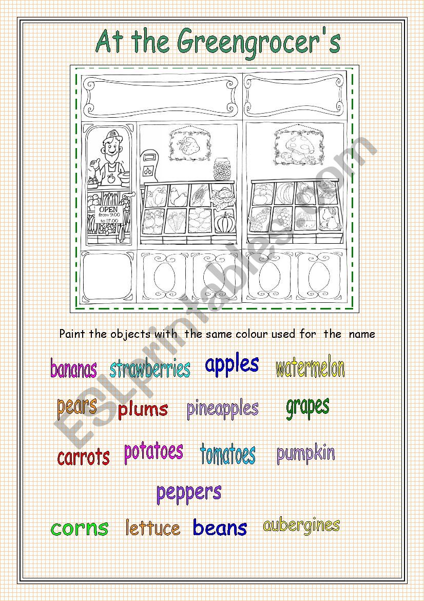 At the greengrocer´s - ESL worksheet by PAKA2