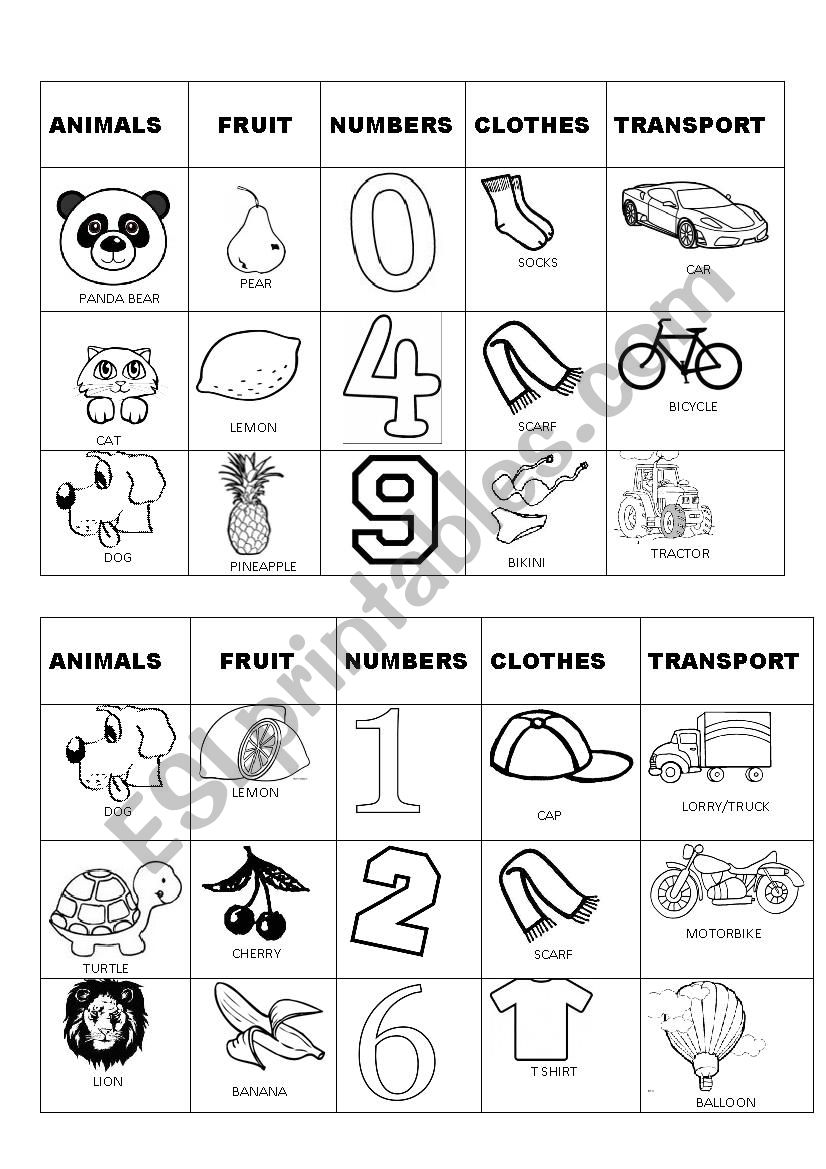 VOCABULARY BINGO 4 OF 8 - ESL worksheet by koala_eukaliptus VOCABULARY BINGO 4 OF 8 - ESL worksheet by koala_eukaliptus