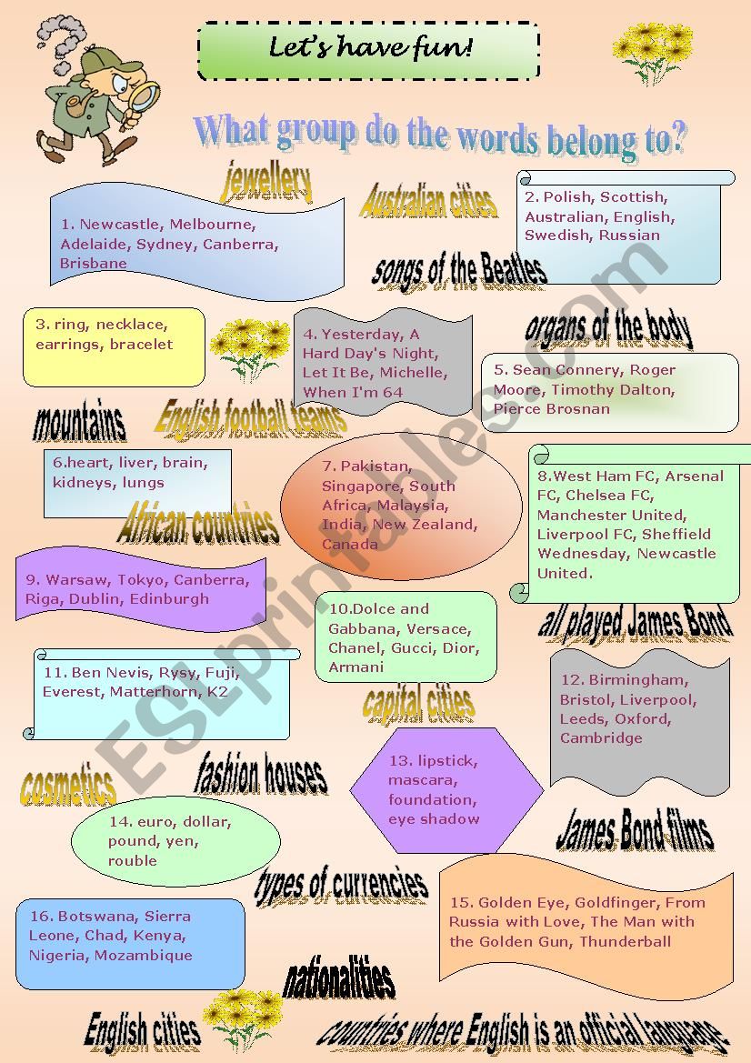 Let´s have fun part 2 - ESL worksheet by zinaida954