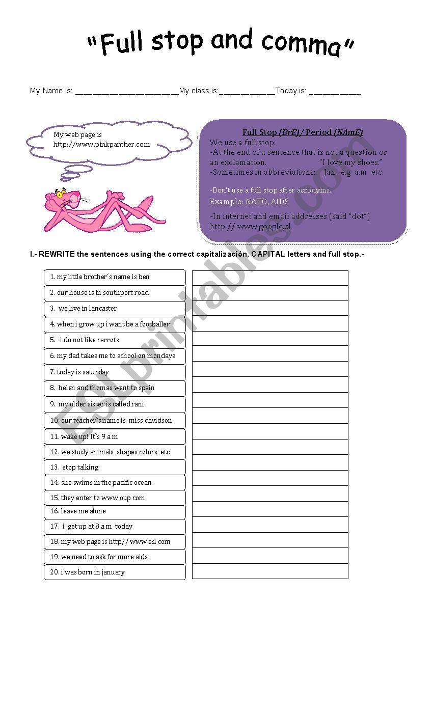 Using Commas Correctly Worksheet Ivuyteq