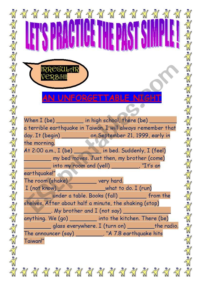 let´s practice the past simple 2 - ESL worksheet by MissDiana._.