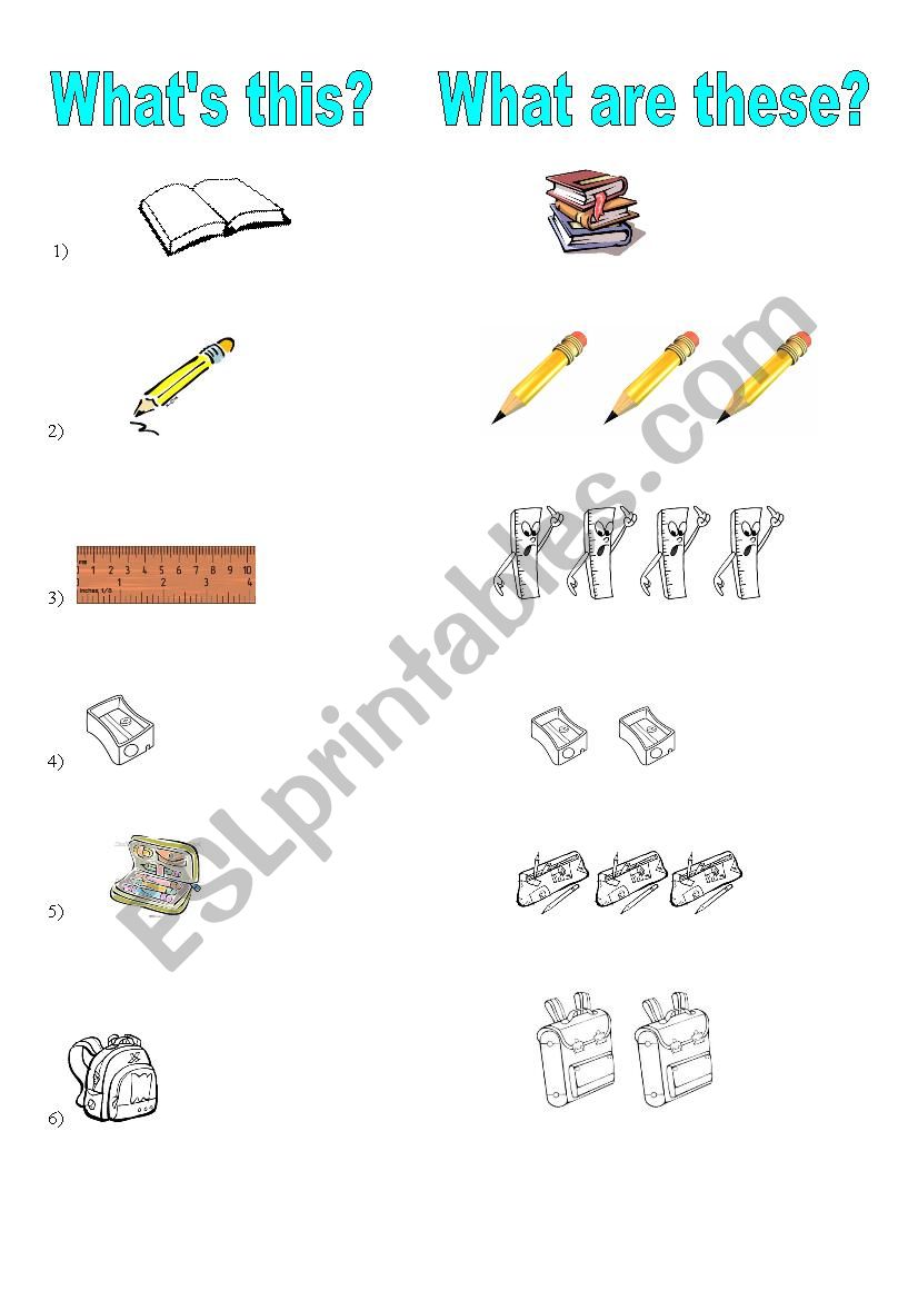 What´s this? What are these? - ESL worksheet by carolina26