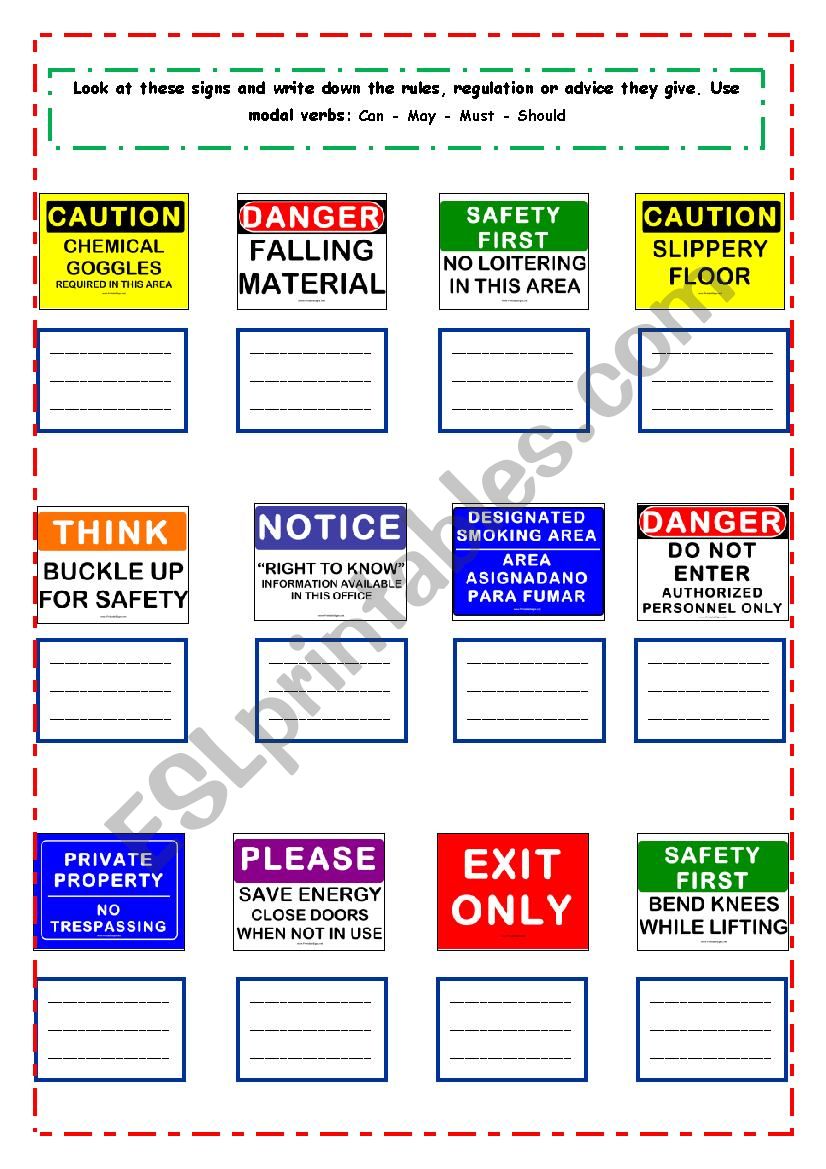 Practise Your MODAL VERBS Writing: English ESL Worksheets, 51% OFF