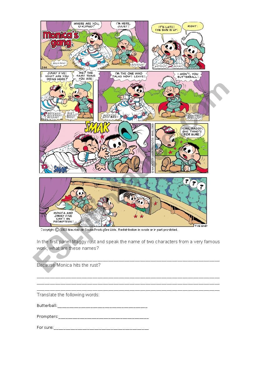 monica´s gang - ESL worksheet by Felipy
