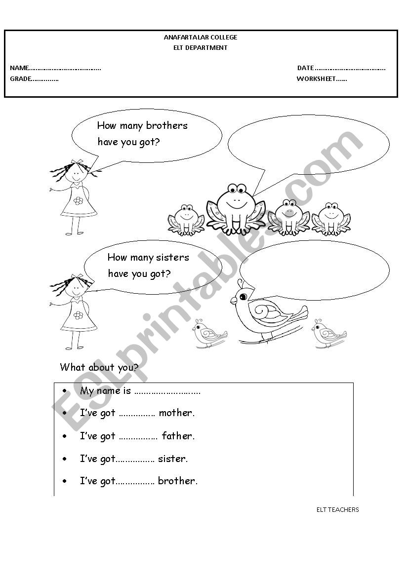 I´ve got - ESL worksheet by setenay