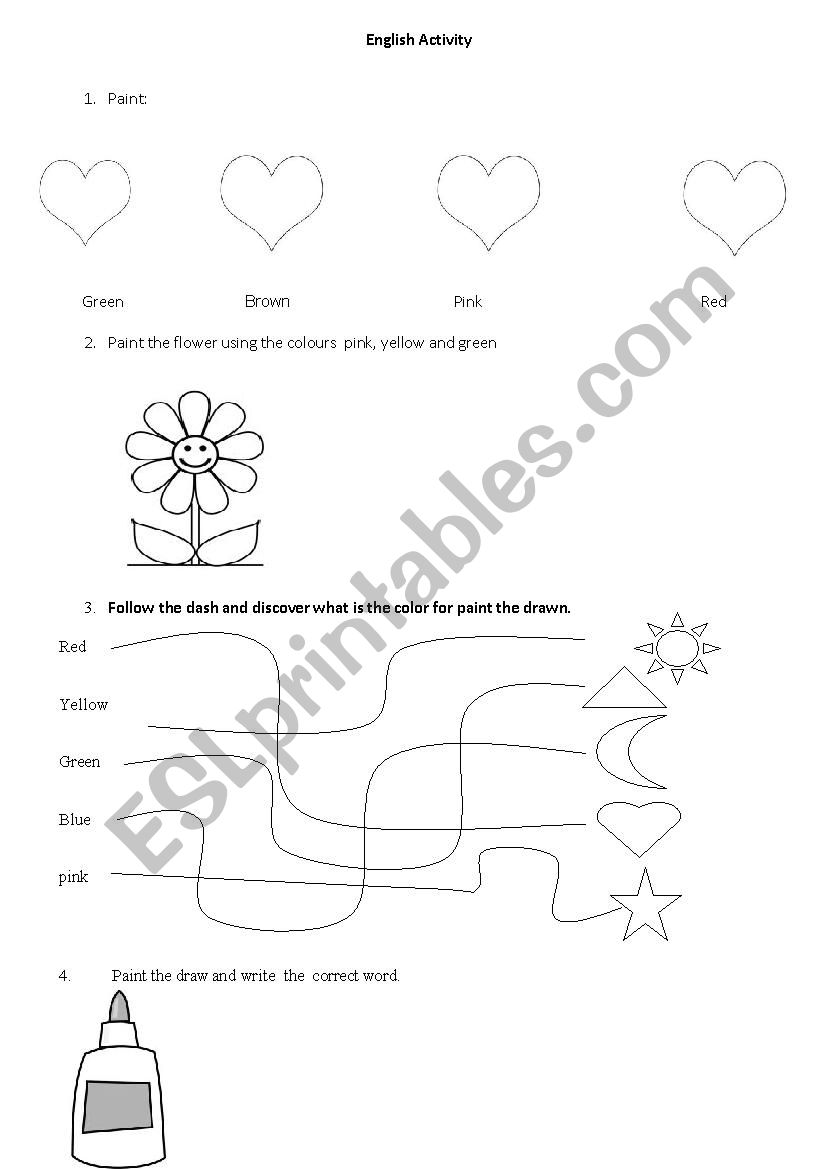 Let´s go to paint. - ESL worksheet by sialli
