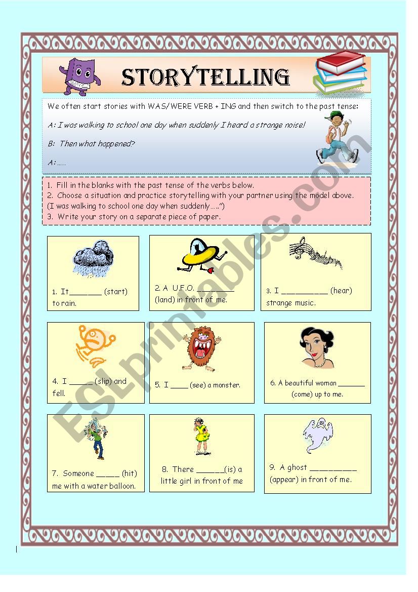 Storytelling - ESL worksheet by EstherLee76 Storytelling - ESL worksheet by EstherLee76