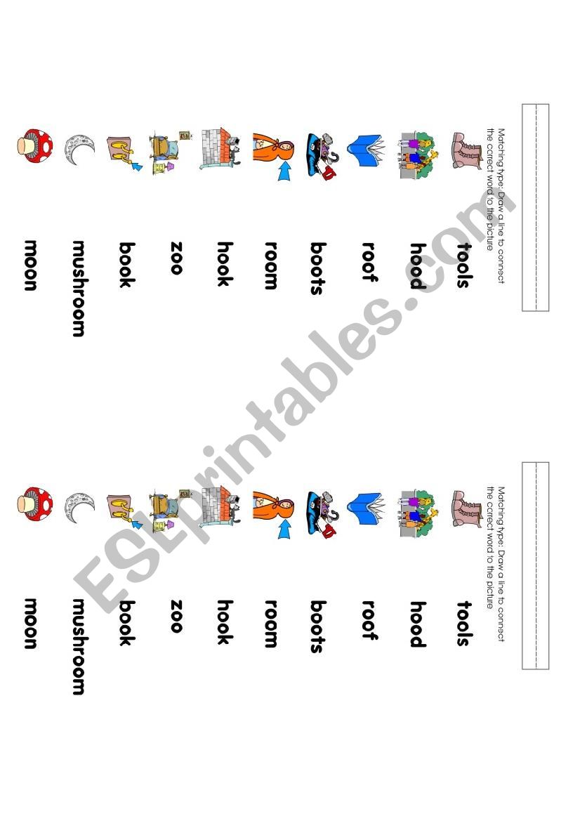 Reading ´oo´ sound - ESL worksheet by joannagrace2911