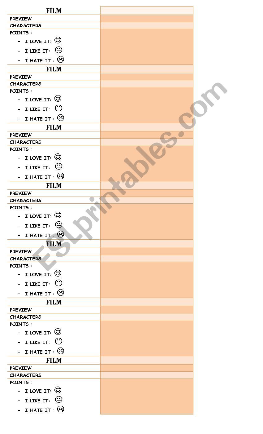Film Review for children & ´Rio´ activities - ESL worksheet by ...