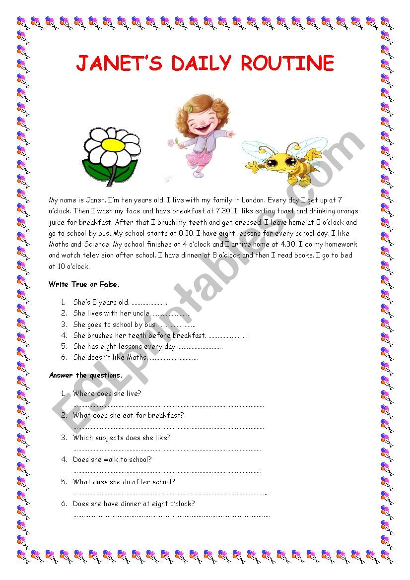 My Busy Day ESL Worksheet By Thuyhadtd04, 56% OFF