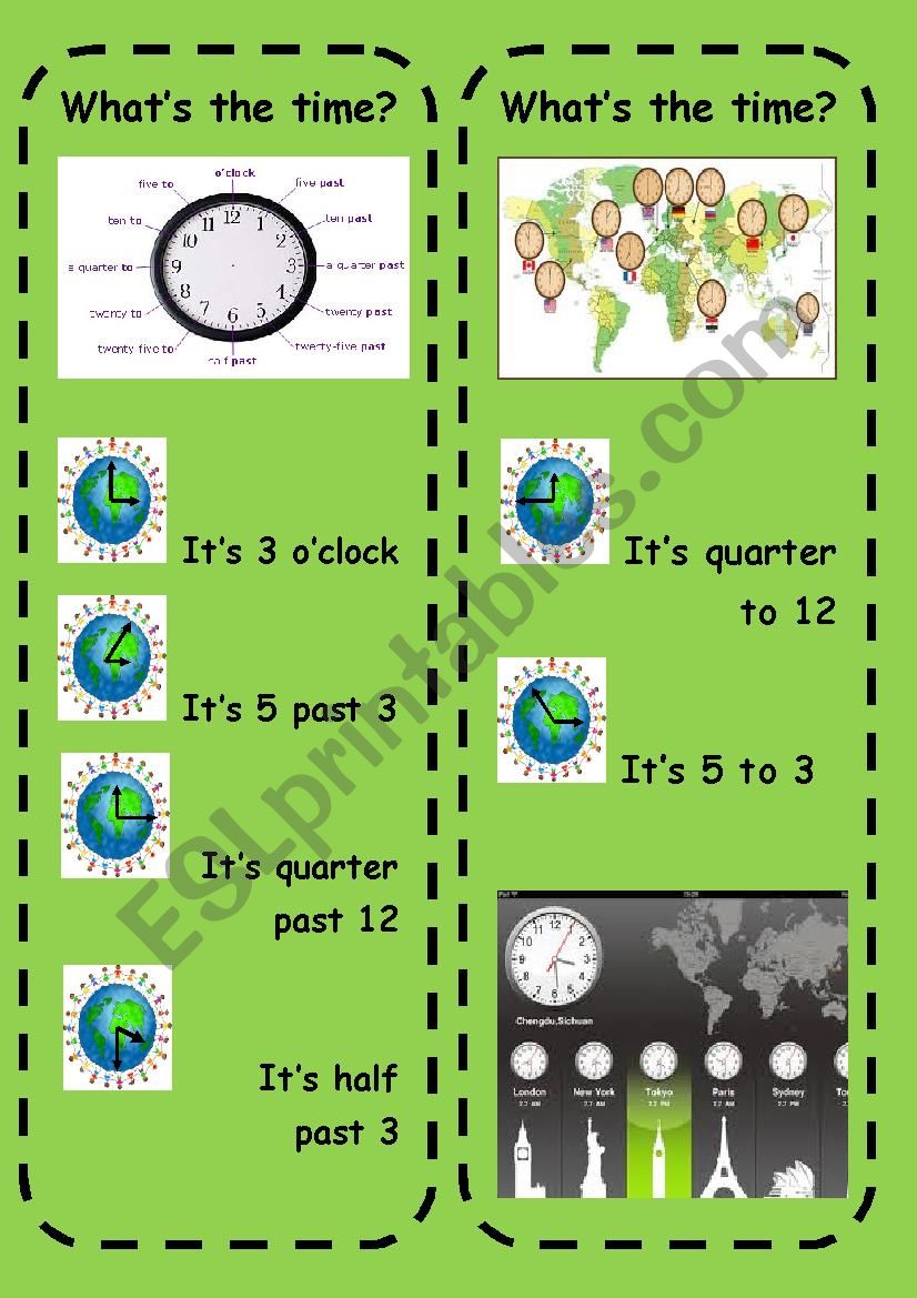 What´s the time? - ESL worksheet by karka30