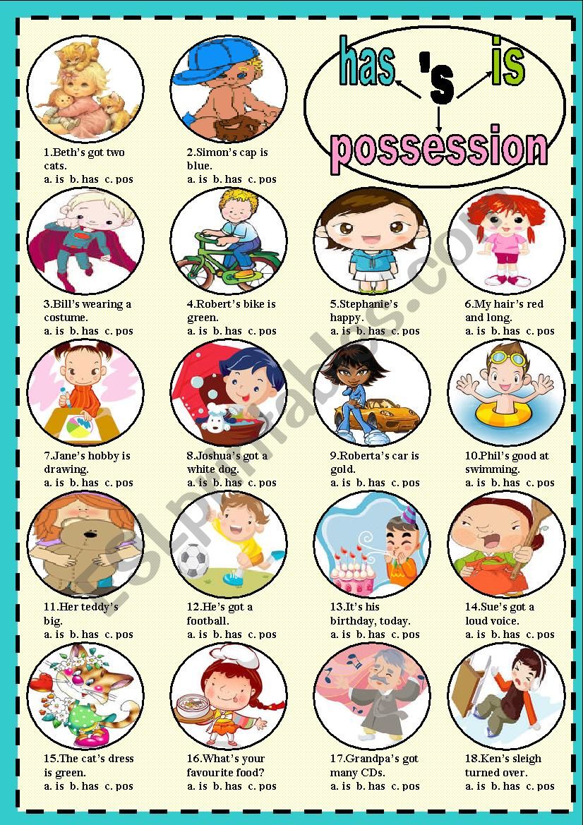 what is ´s - ESL worksheet by LILIAAMALIA