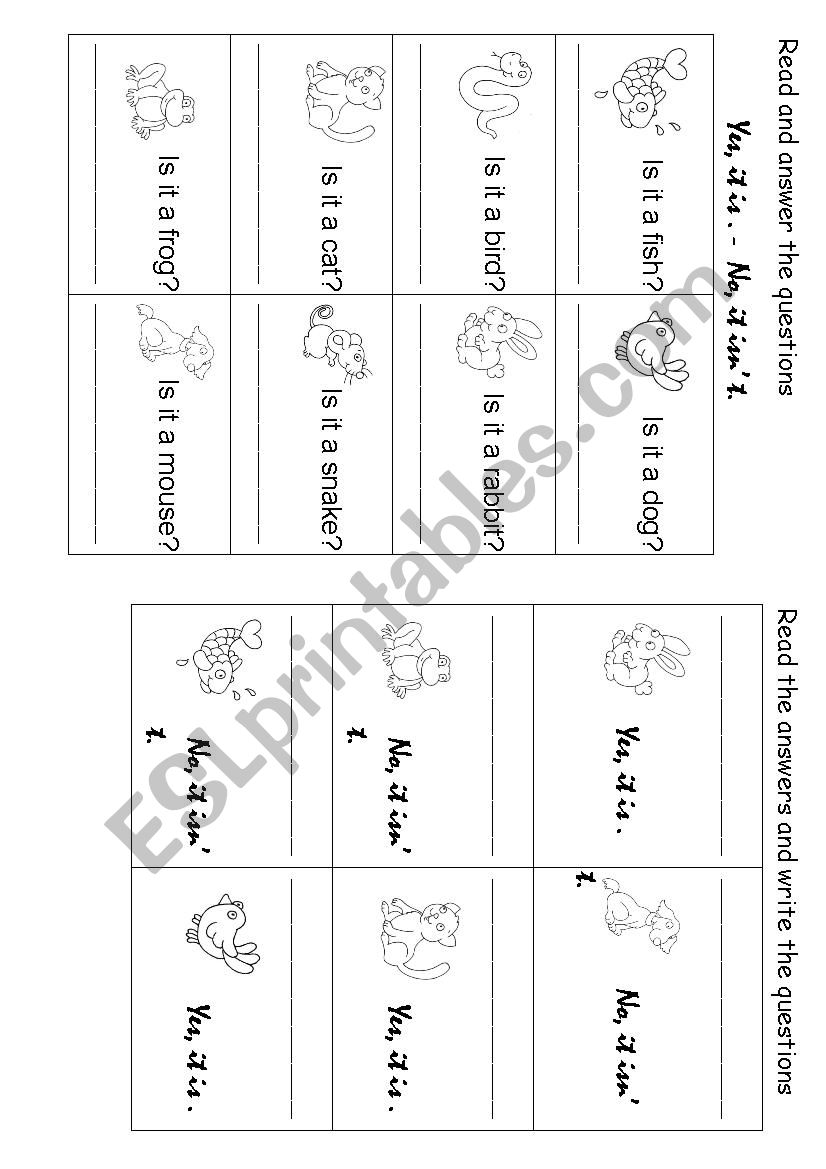 Yes, it is. No, it isn´t (1) - ESL worksheet by adelebs