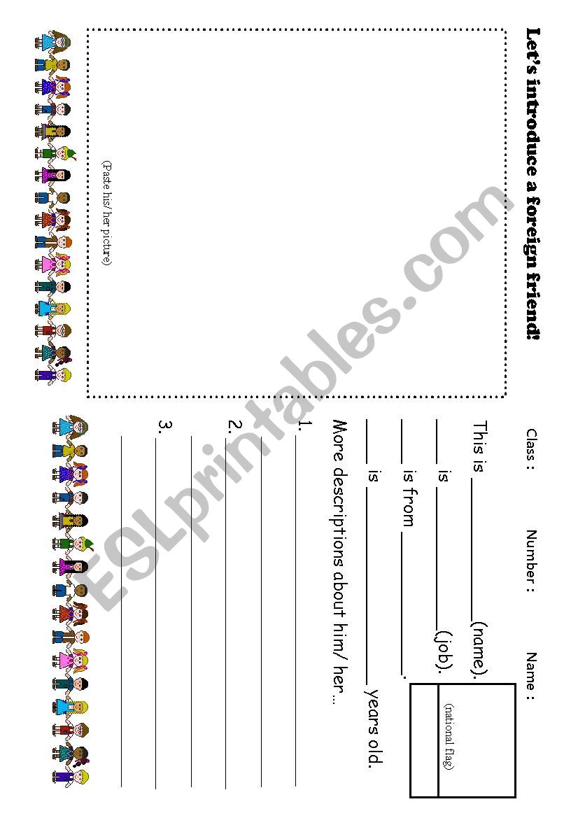 Where are you from_Let´s introduce a foreign friend - ESL worksheet by ...
