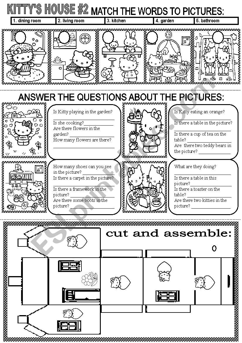 KITTY´S HOUSE 2 - ESL worksheet by beauty and the best