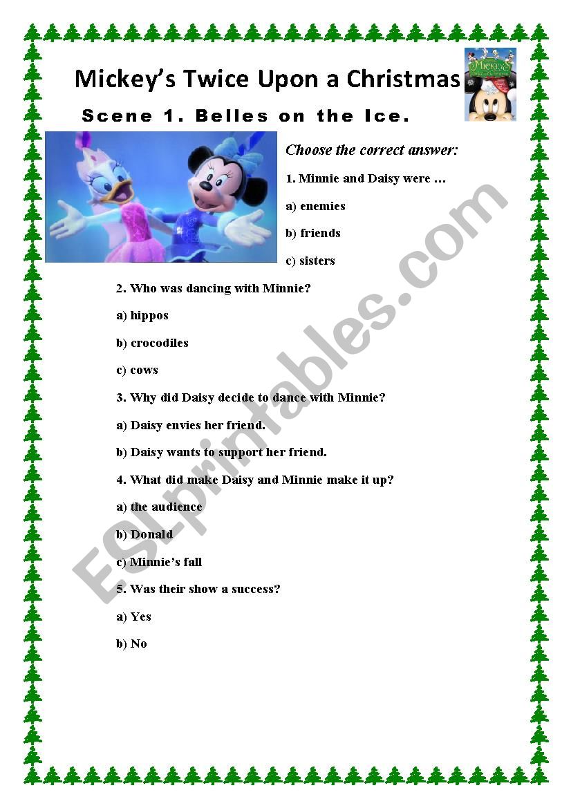 Mickey´s Twice Upon a Christmas - ESL worksheet by tanya_bragina