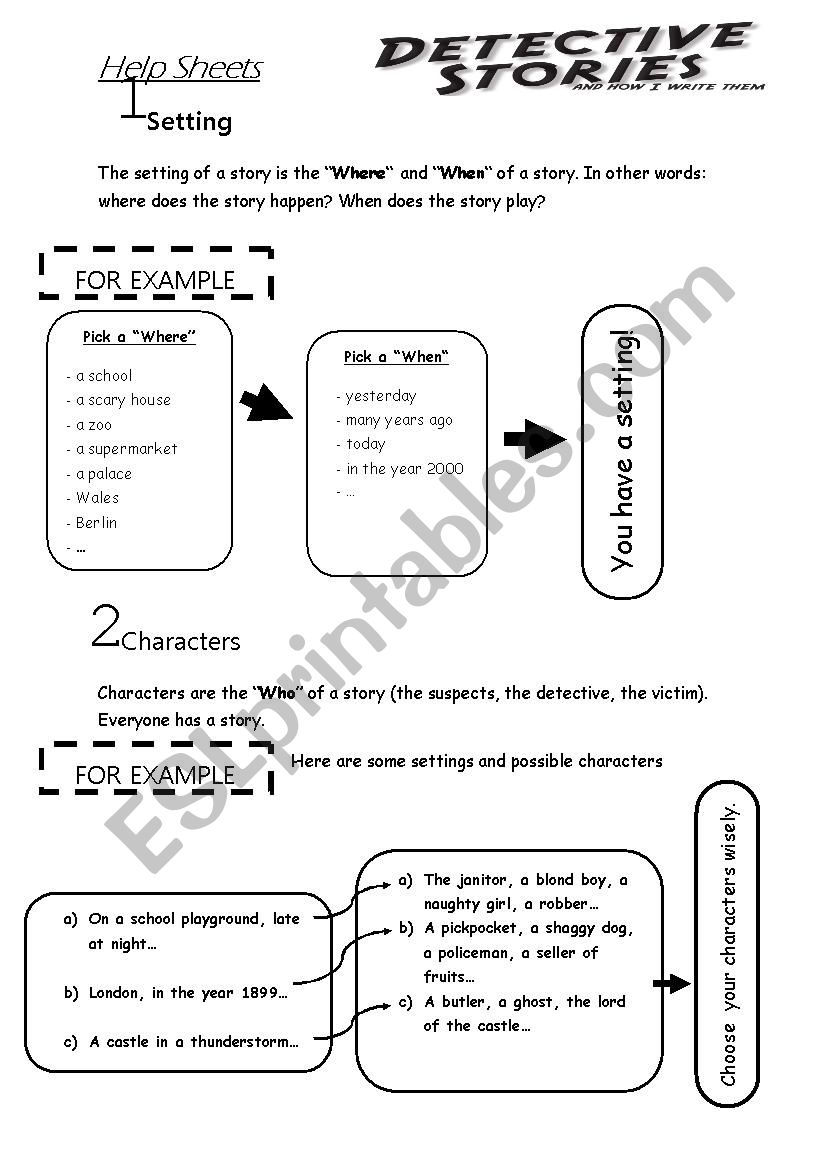 How To Write A Detective Story ESL Worksheet By Giantkiller
