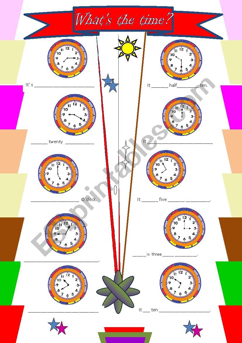 What´s the time? - ESL worksheet by Aramis