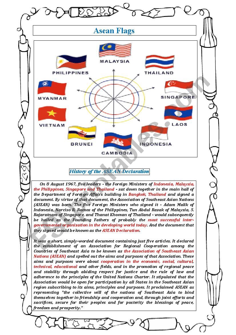 ASEAN and it´s History - ESL worksheet by crunchie