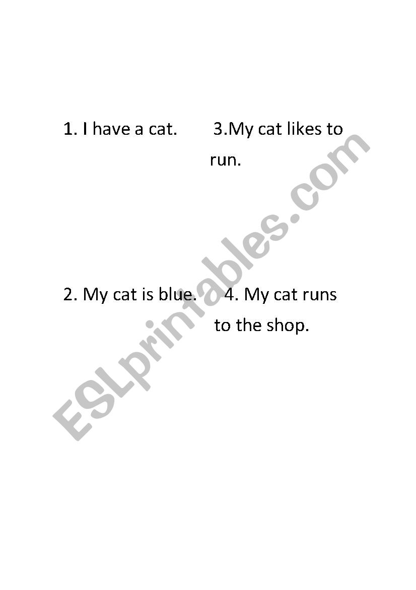 Color and Animal Story to Illustrate - ESL worksheet by Allison527