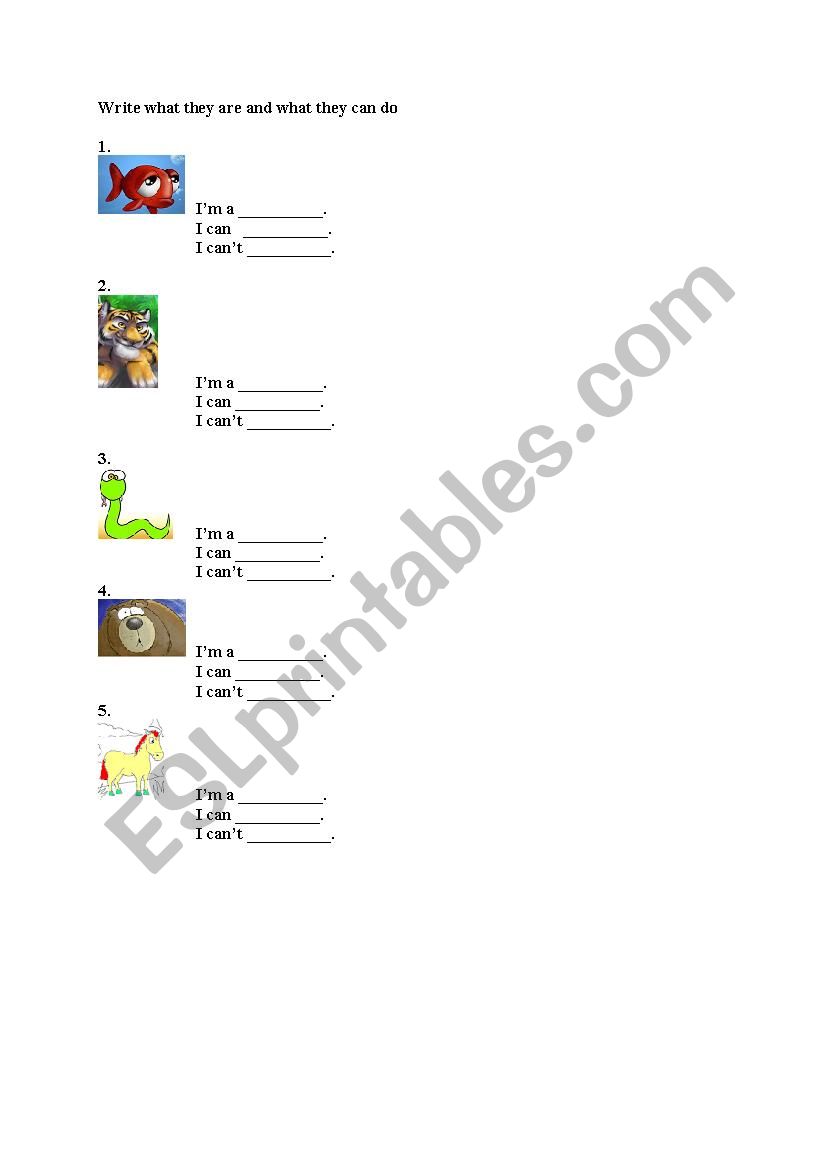 Modals: can-can´t - ESL worksheet by pearlyandpearly