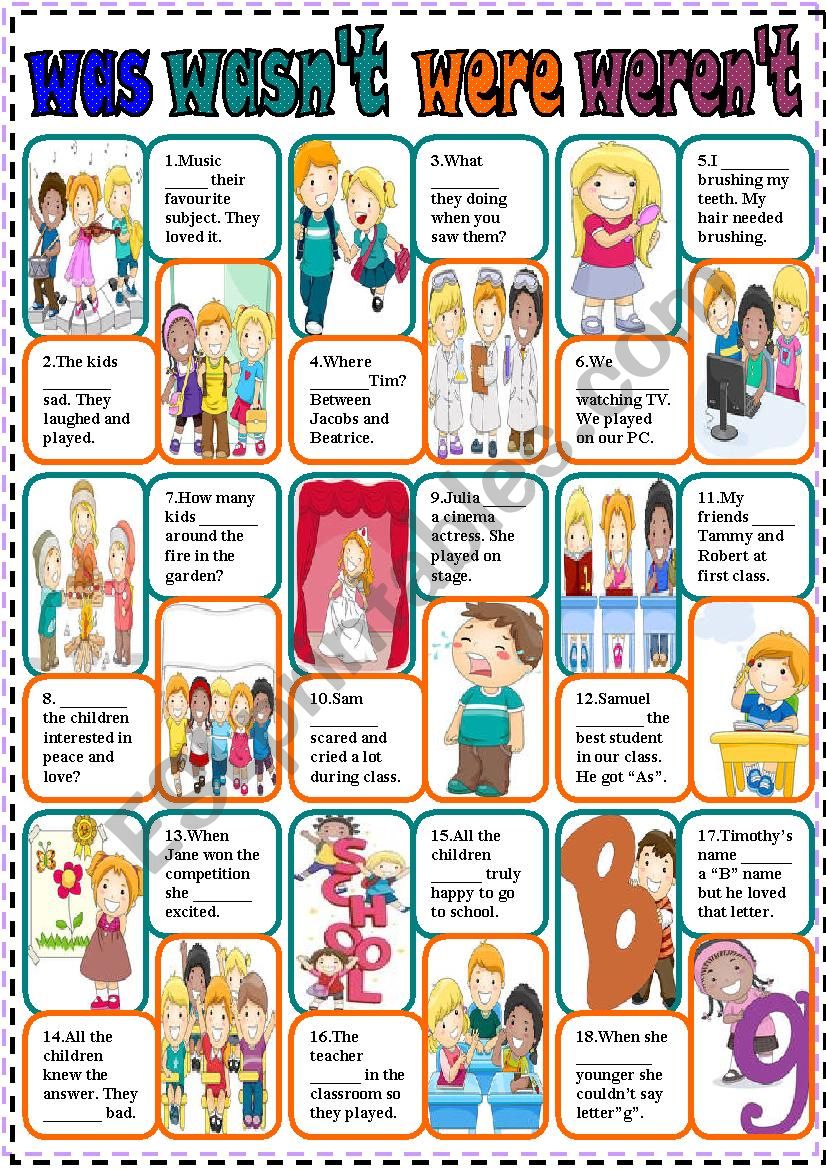 Was Wasn t Were Weren t ESL Worksheet By LILIAAMALIA was-wasn-t-were-weren-t-esl-worksheet-by-liliaamalia