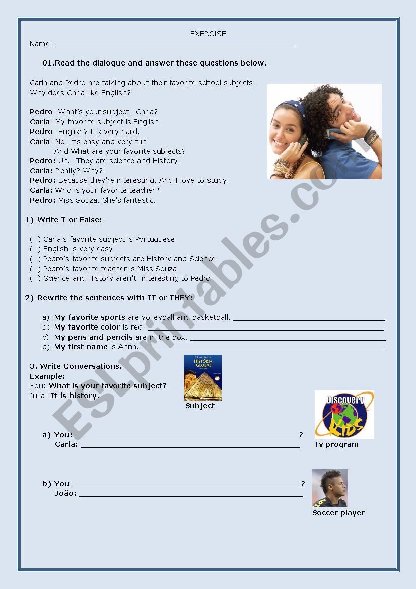 What´s your favorite...? - ESL worksheet by crismary