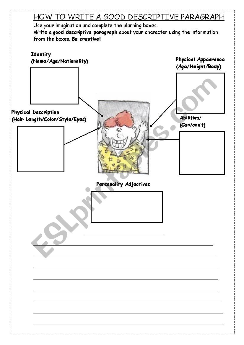 How To Write A Good Descriptive Paragraph ESL Worksheet By M jgan