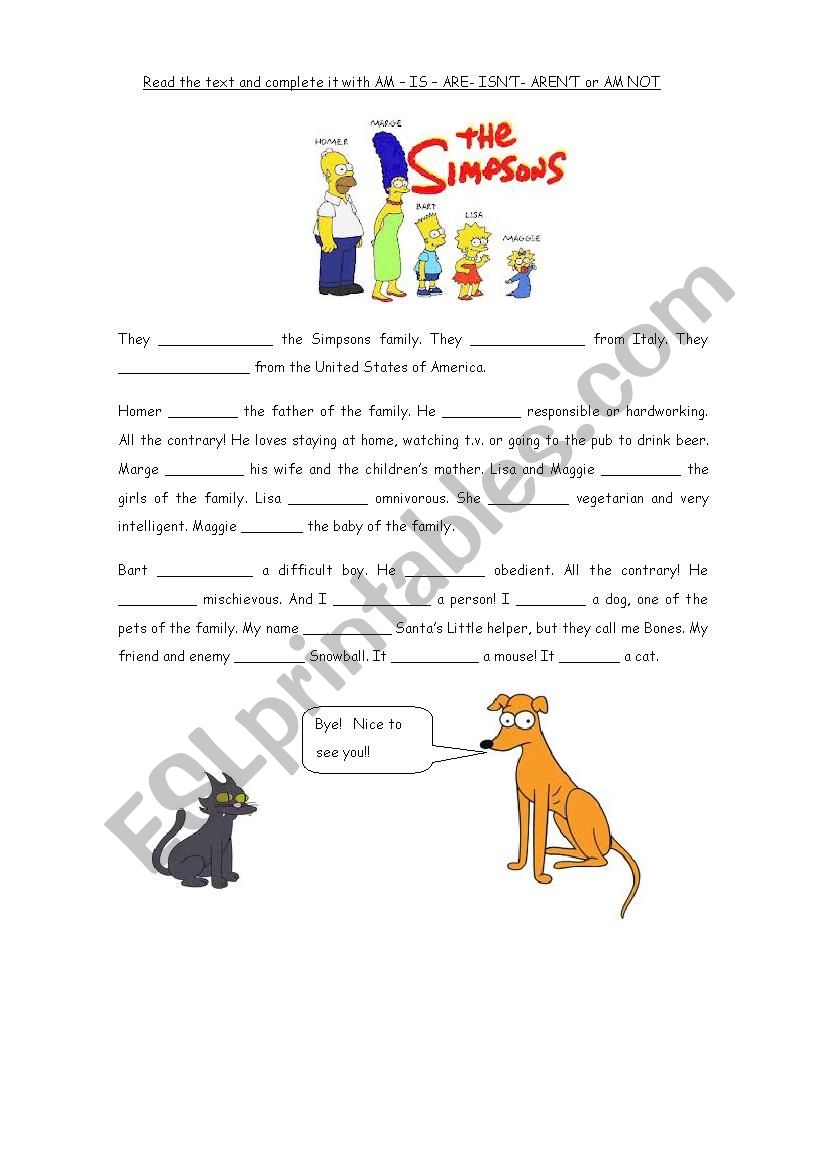 the Simpsons´ Family - ESL worksheet by maracerpa