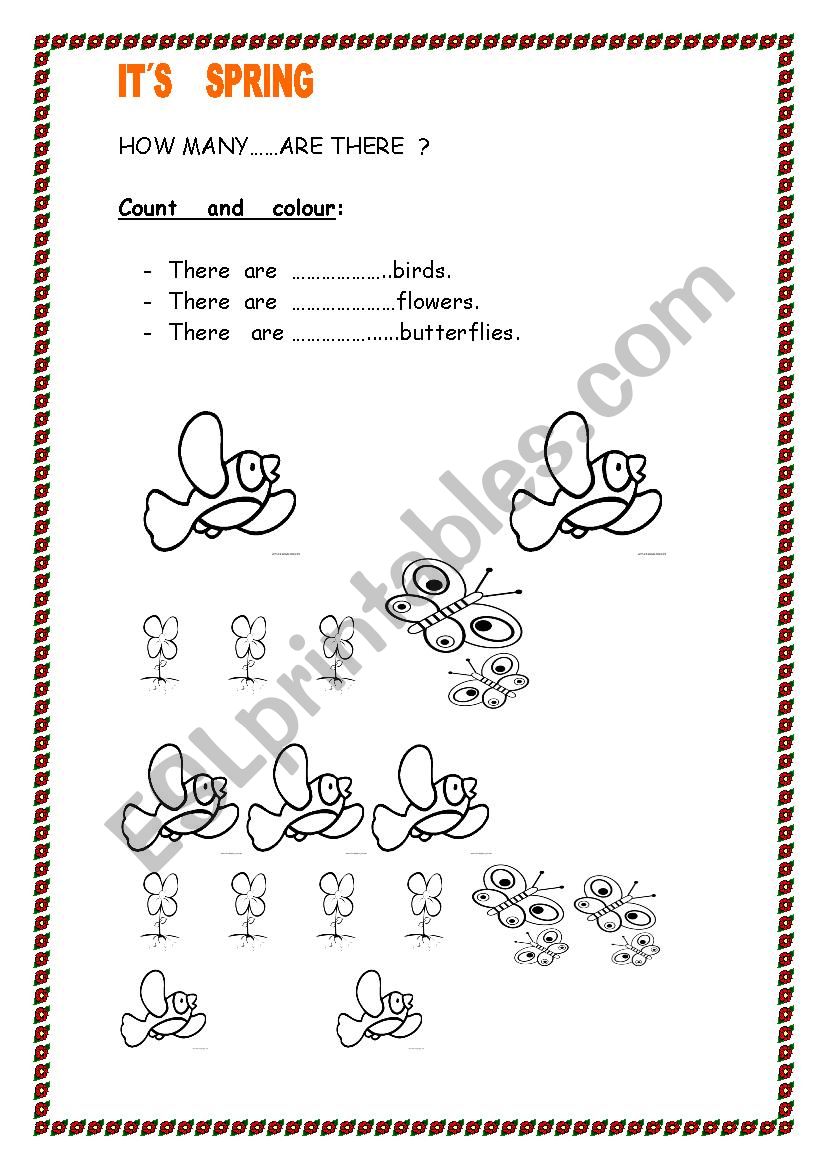 IT´S SPRING - ESL worksheet by bluedoll