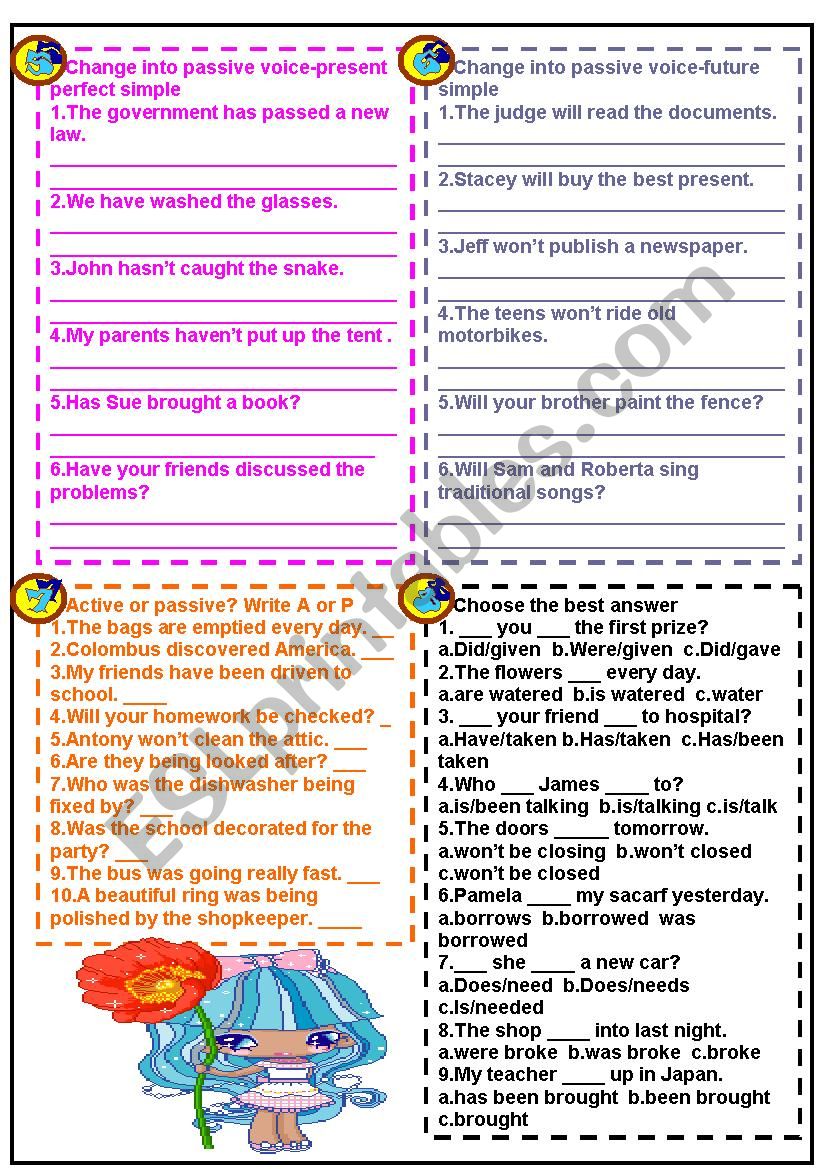 Passive Voice Present Perfect Esl Worksheet By Liliaamalia Passive