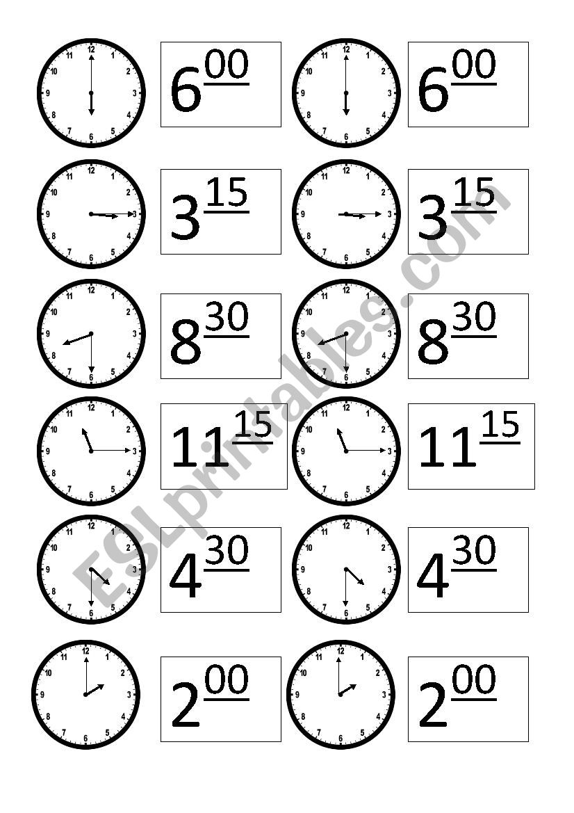 Time ESL Worksheet By Ellie111