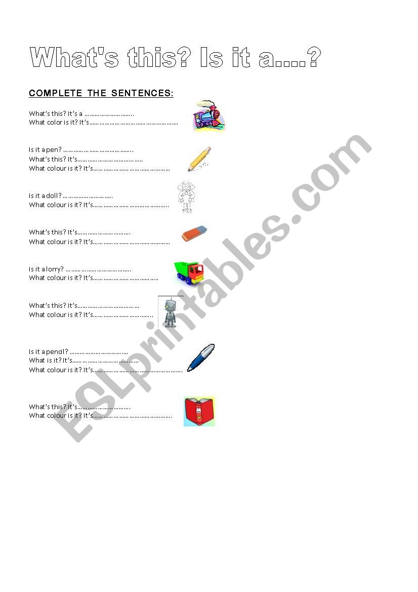 What´s this? Is it a ...? - ESL worksheet by agusjavier