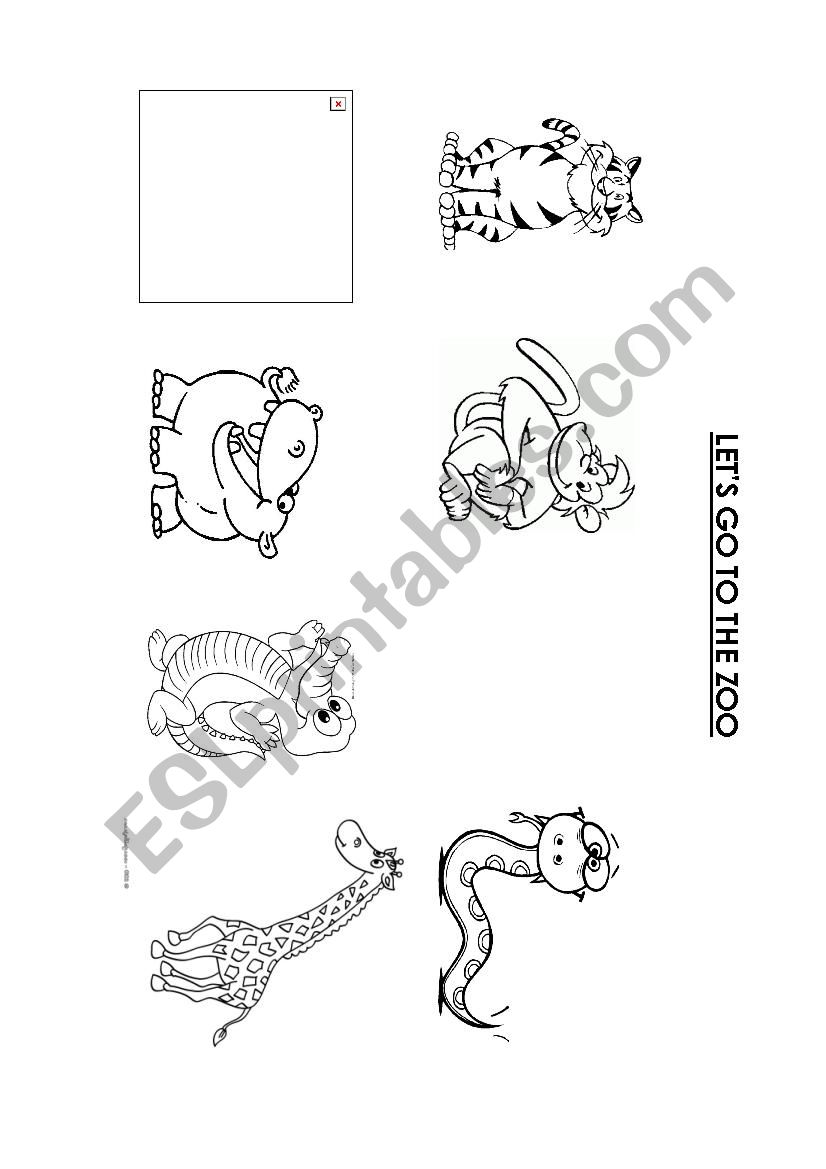 let´s go to the zoo song - ESL worksheet by carlapautas
