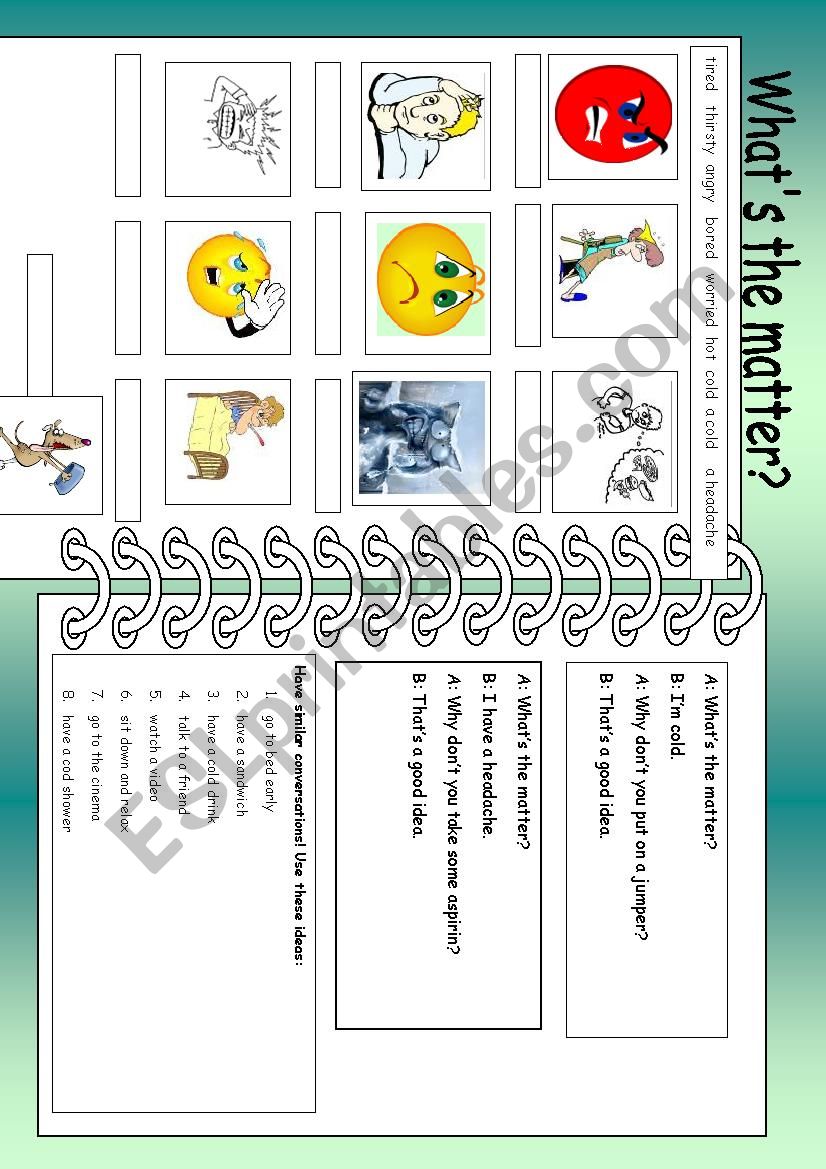 what´s the matter - ESL worksheet by lissikomi