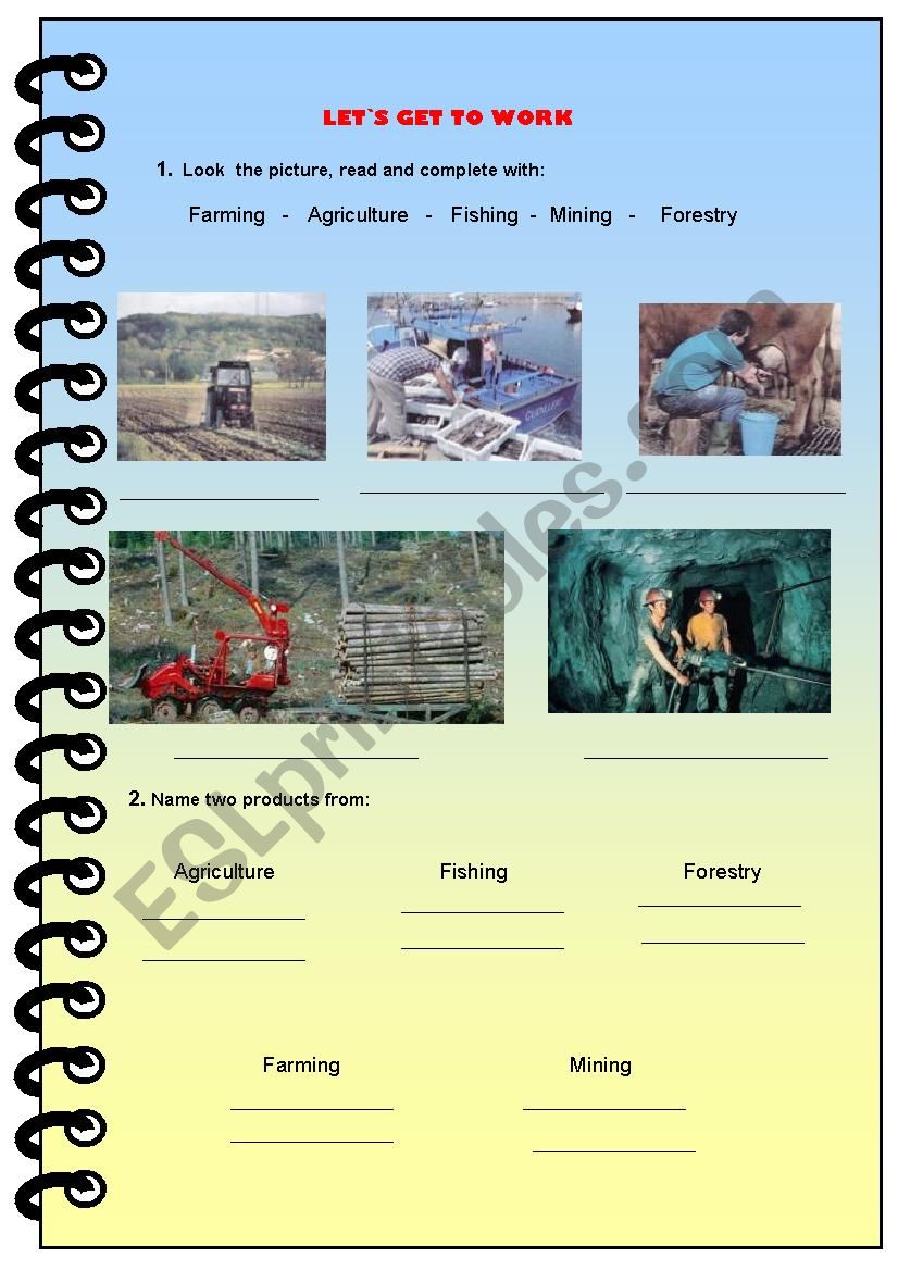 Let´s get to work - ESL worksheet by karmenliska