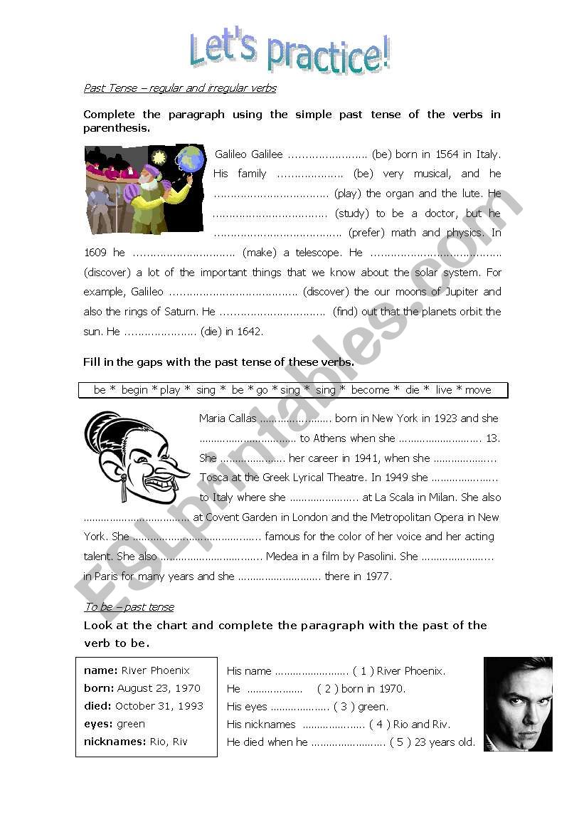 Let´s practice! - page 1 - ESL worksheet by Lucka20