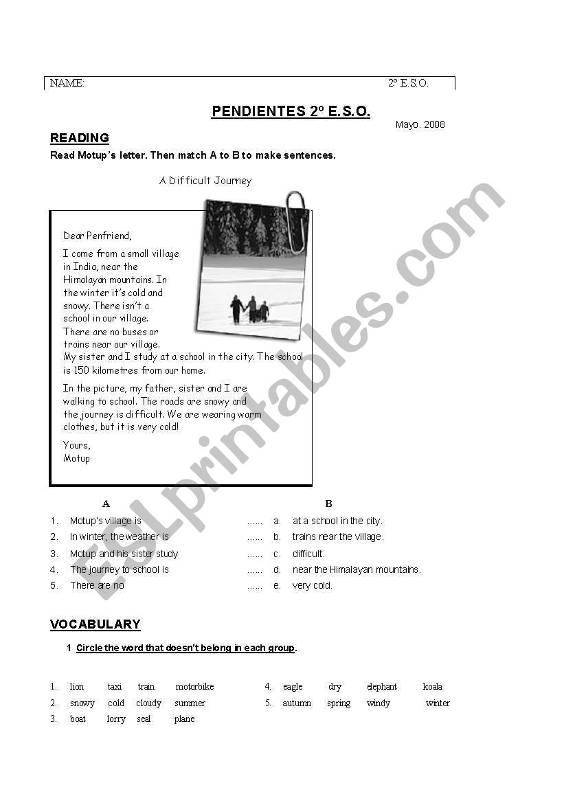 2Âº ESO - ESL worksheet by ralba