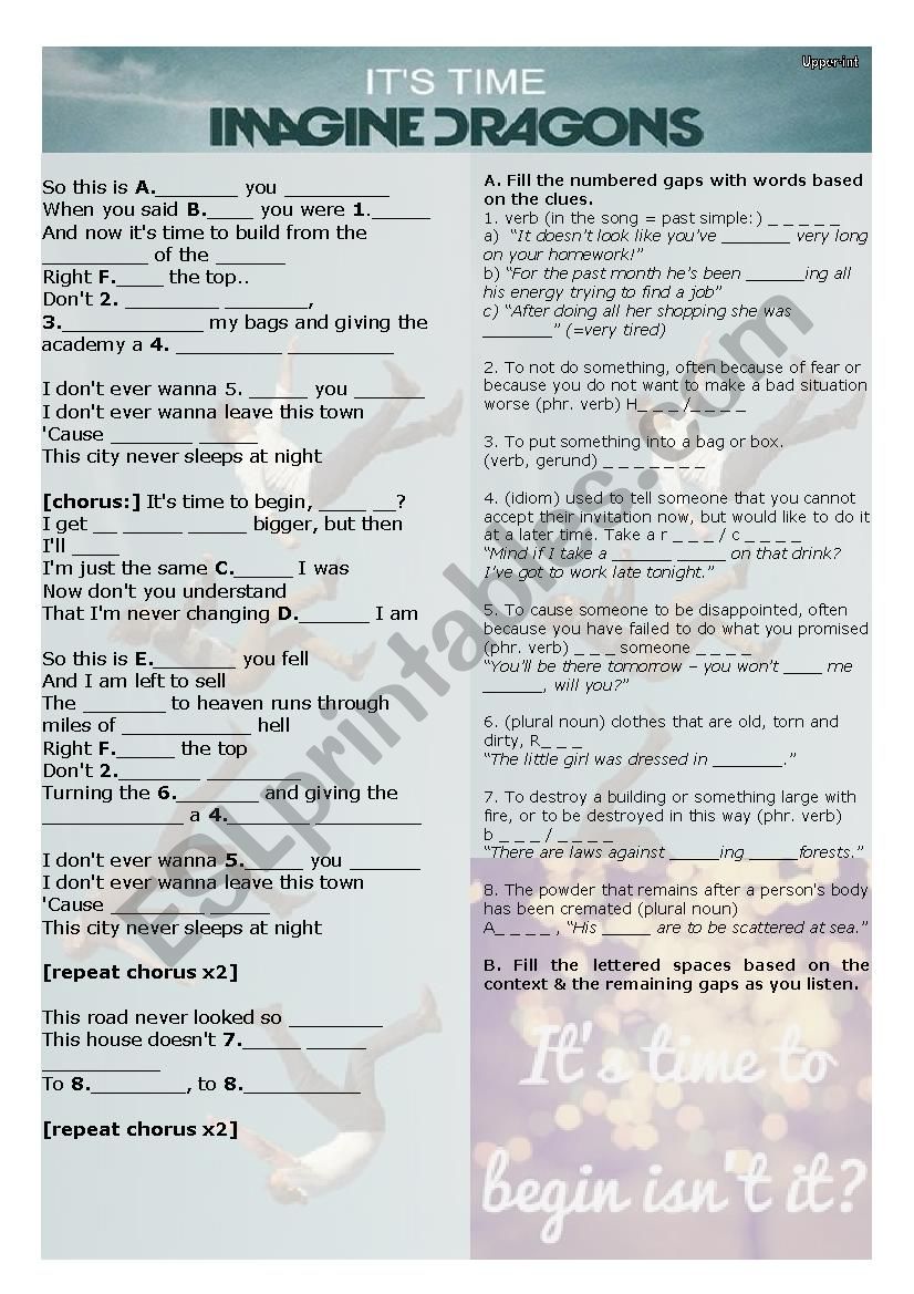 Imagine Dragons Its Time Lyrics