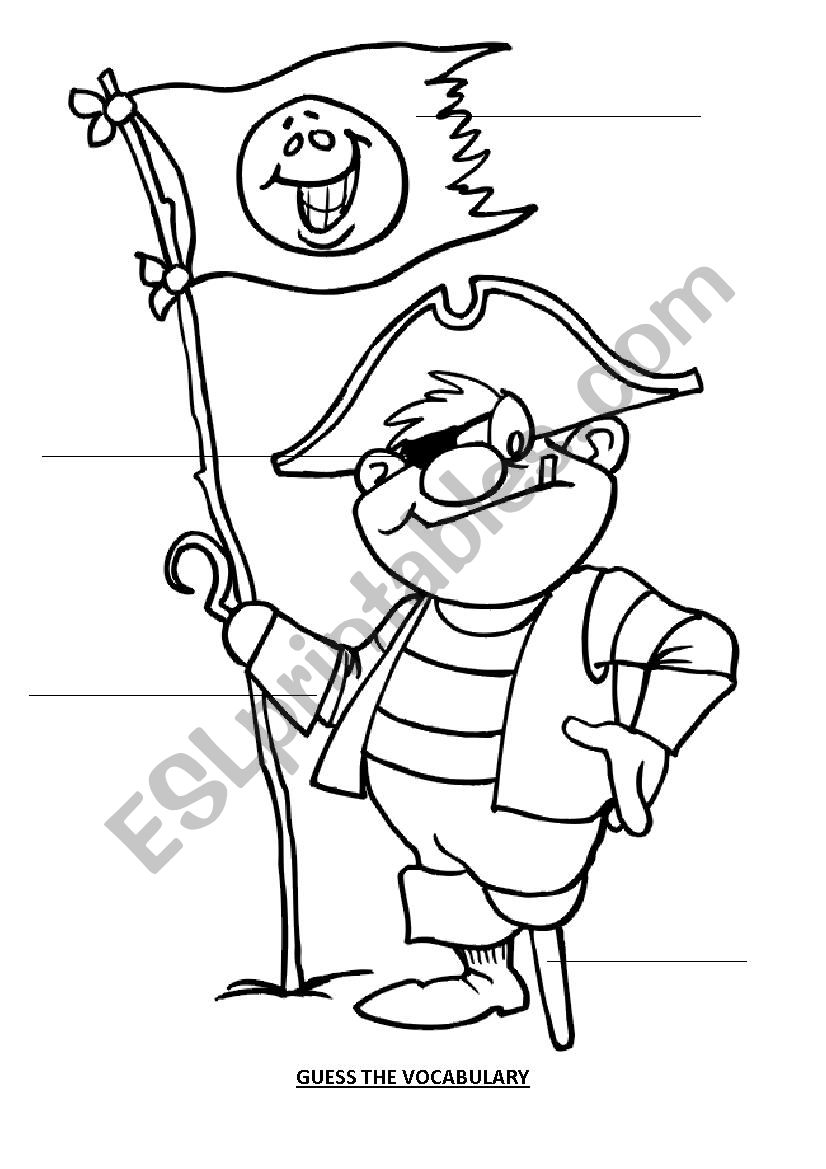 Pirate´s vocabulary - ESL worksheet by martolina88