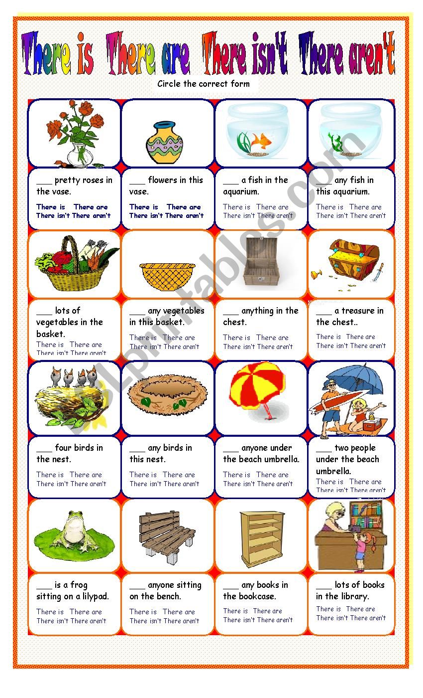 There is & there are & There isn´t & There aren´t - ESL worksheet by Anna P